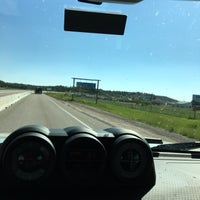 Wyoming / Nebraska State Line - Border Crossing in Pine Bluffs