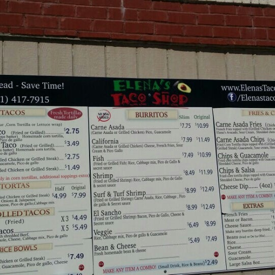 Elena's Taco Shop - Mexican Restaurant