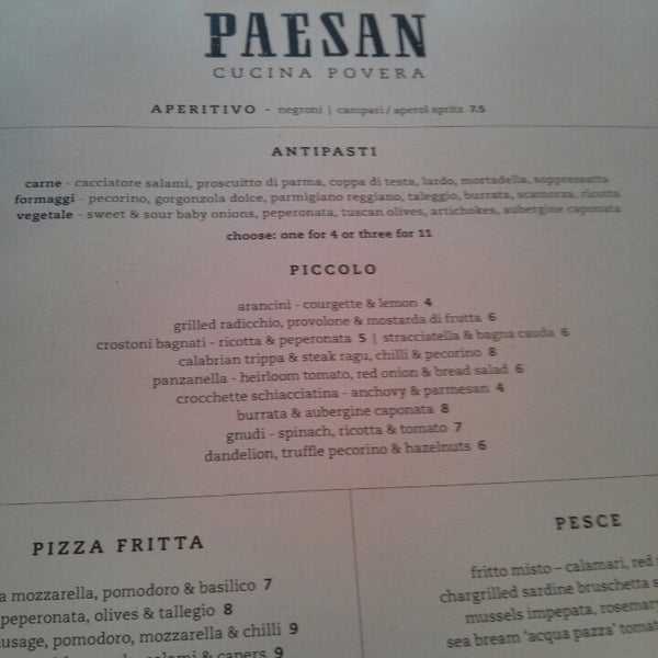 Paesan - Italian Restaurant in Clerkenwell