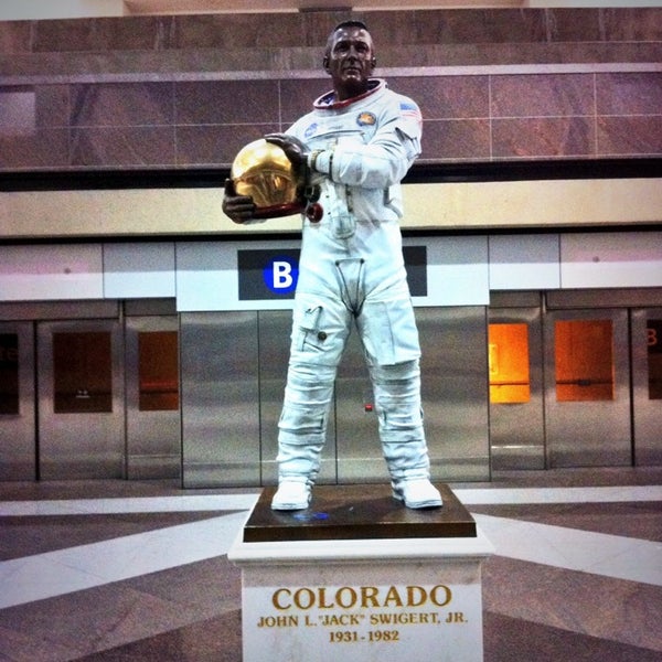 Statue of Jack Swigert, Apollo Astronaut - Denver International Airport ...