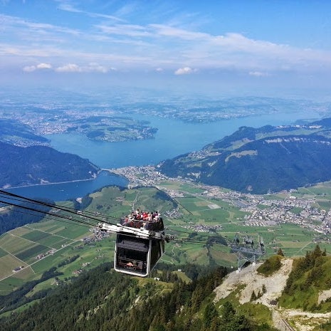 Stanserhorn CabriO-Bahn Bergstation - Cable Car in Stans