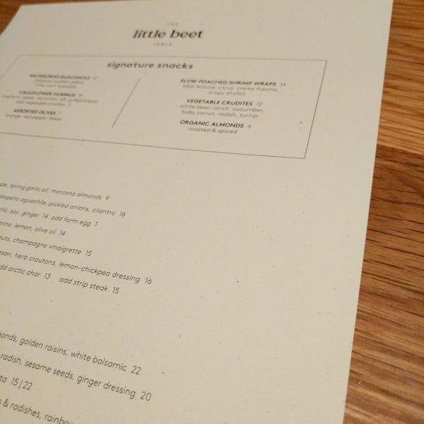 The Little Beet Table - Restaurant in New York