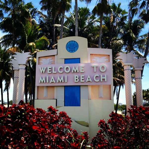 Welcome To Miami Beach Sign - Miami Beach, FL
