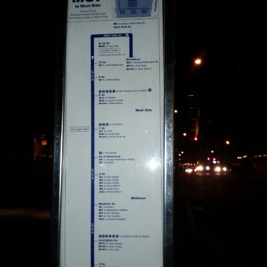 MTA M31, M57 (57th Street/7th Ave) - Bus Station in New York