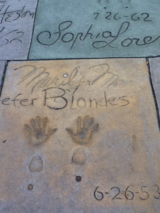 Hollywood Famous Hand Prints 5 Visitors Hollywood Famous Hand Prints 5 Visitors