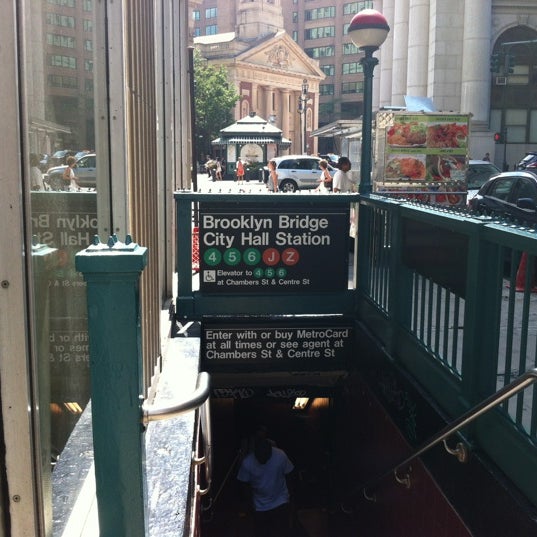 MTA Subway - Brooklyn Bridge/City Hall/Chambers St (4/5/6/J/Z ...